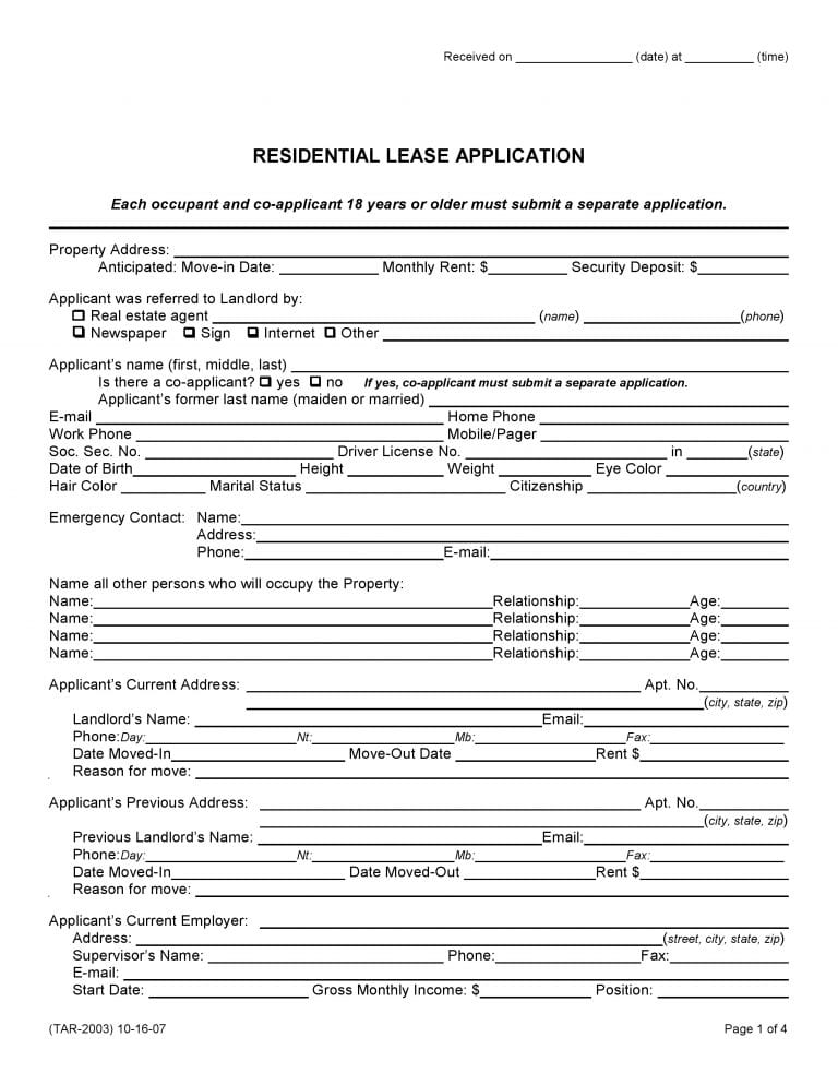Free Printable Texas Rental Lease Agreement | PDF | DOCX | Template
